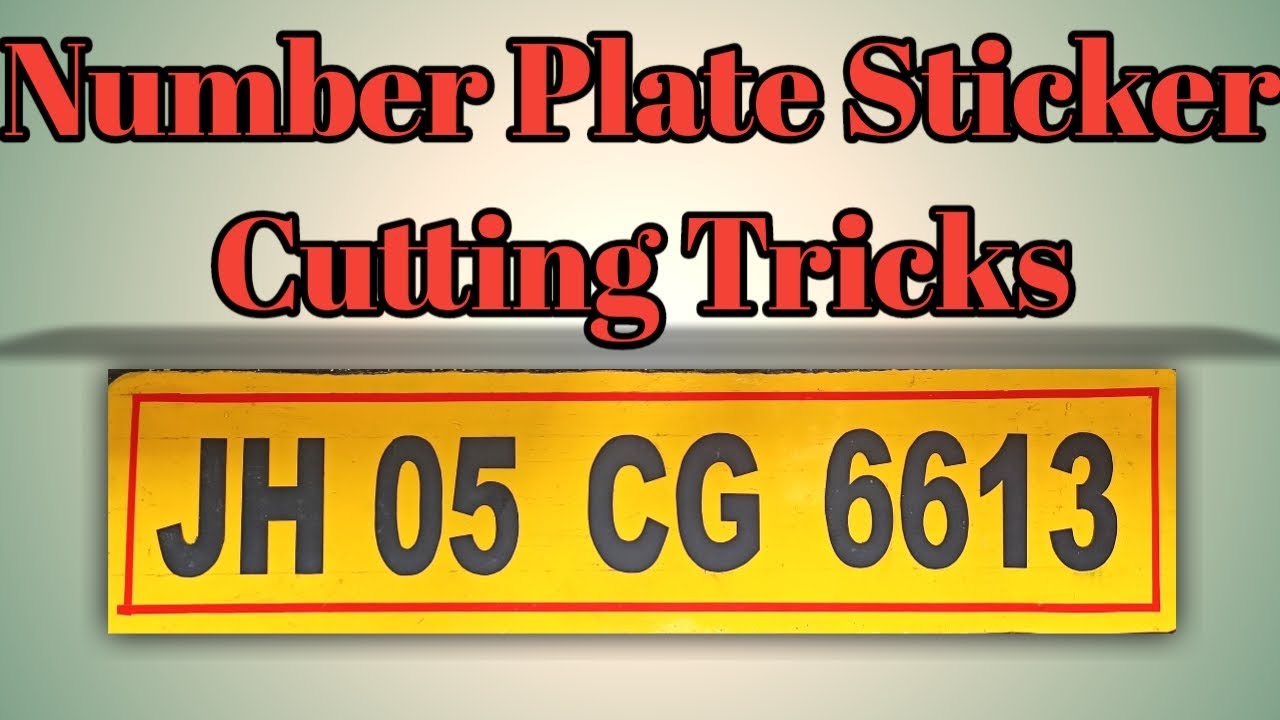 Number Plate Sticker Cutting Tips || Plotter मशीन के जैसा Sticker कटिंग ...