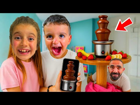 POYRAZ ELİF EVDE DEV ÇİKOLATA ŞELALESİ YAPTI!!