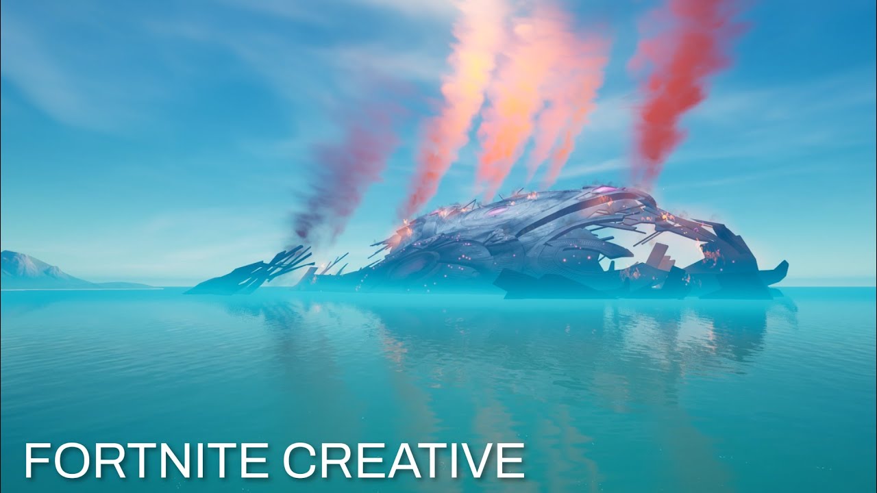 How to build the Crashed mothership in fortnite - YouTube