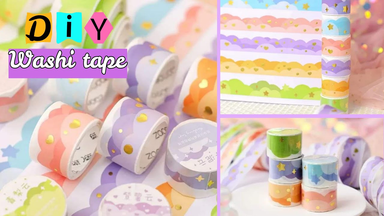 How to make paper washi tape(without printing) at your home | DIY washi ...