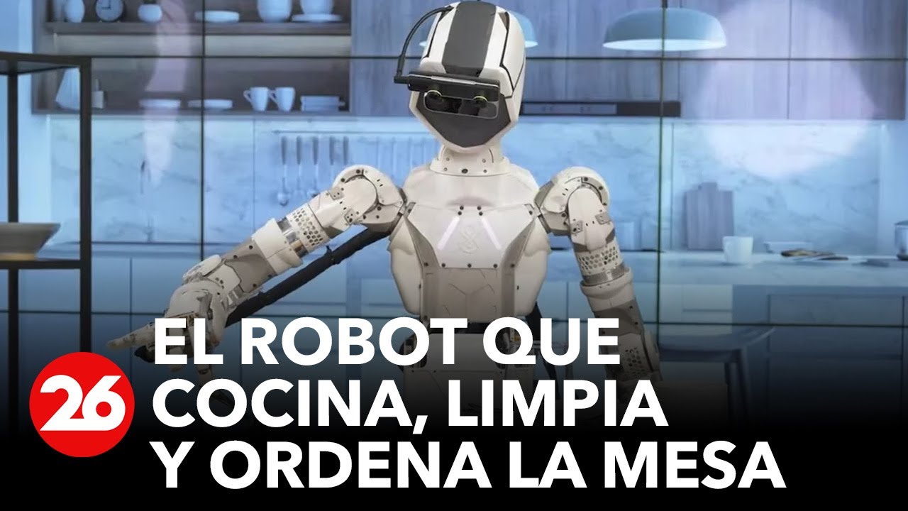 El robot que cocina, limpia y ordena la mesa en casa - YouTube