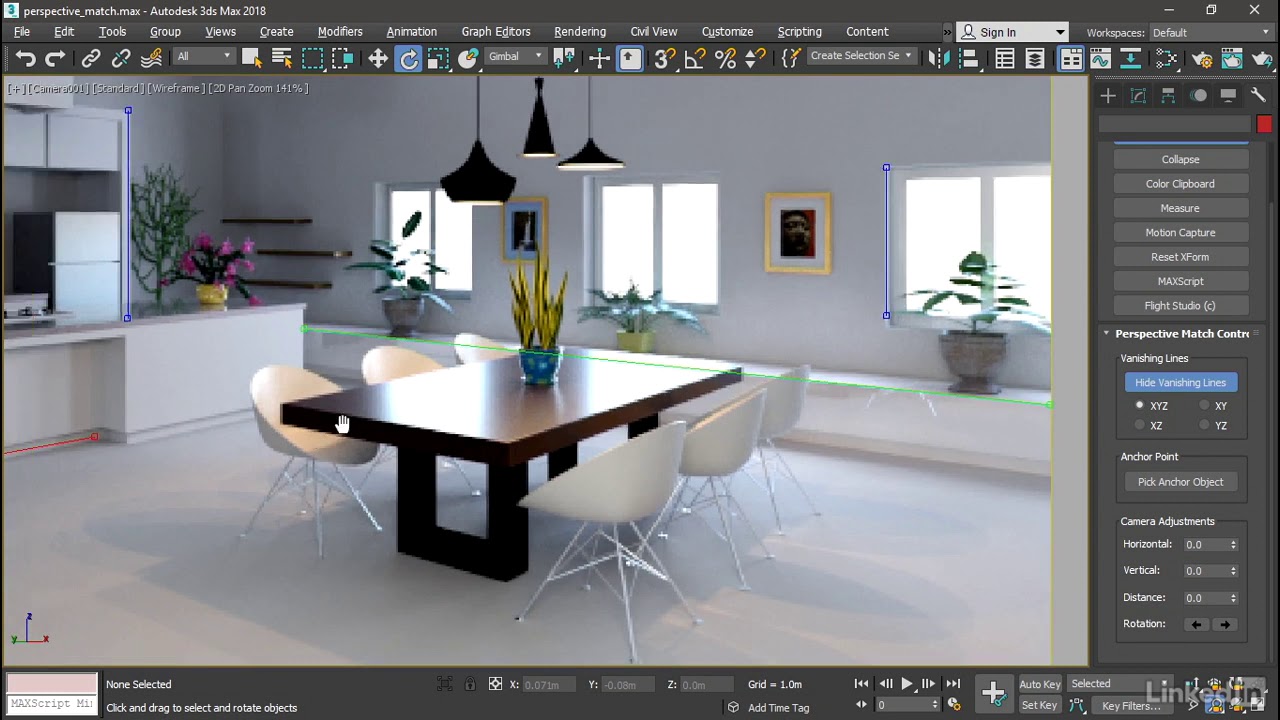 12 Aligning a camera to a background with Perspective Match - YouTube