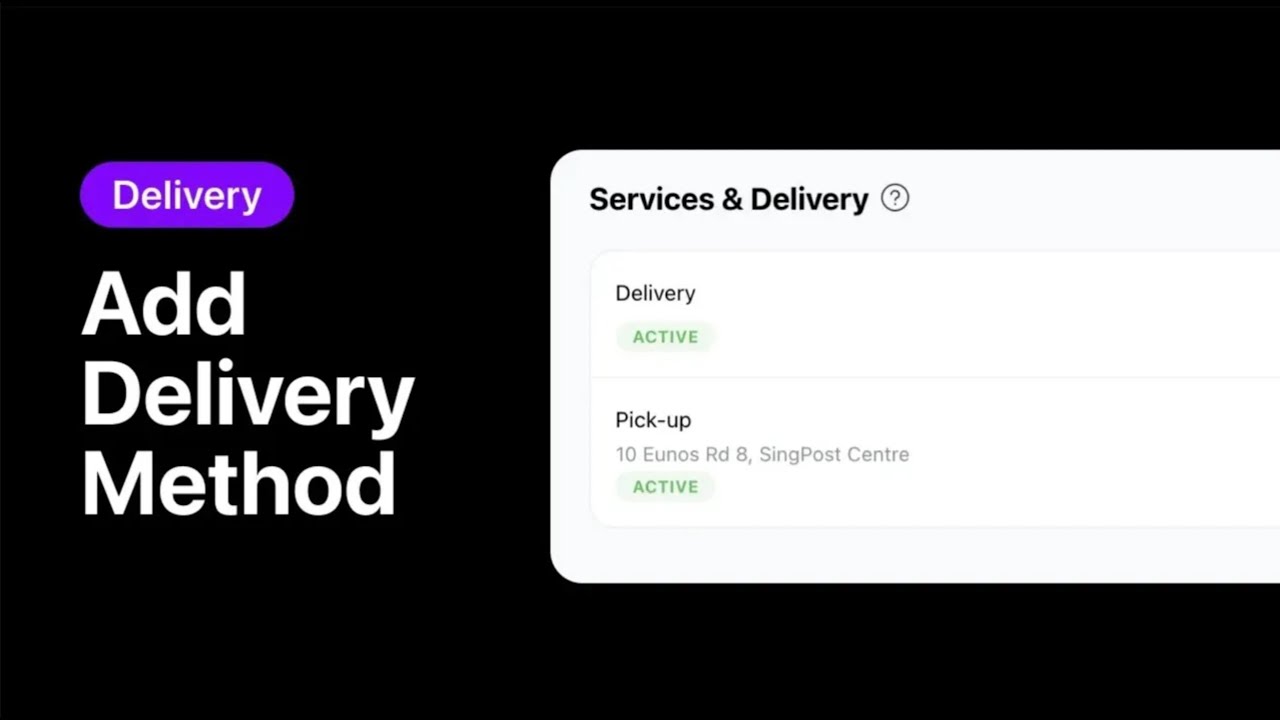 Add Delivery Method - YouTube