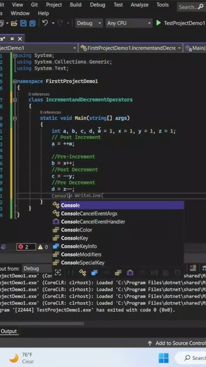 5 Sample Code Increment And Decrement Operators In C Shorts C Coding Learncoding