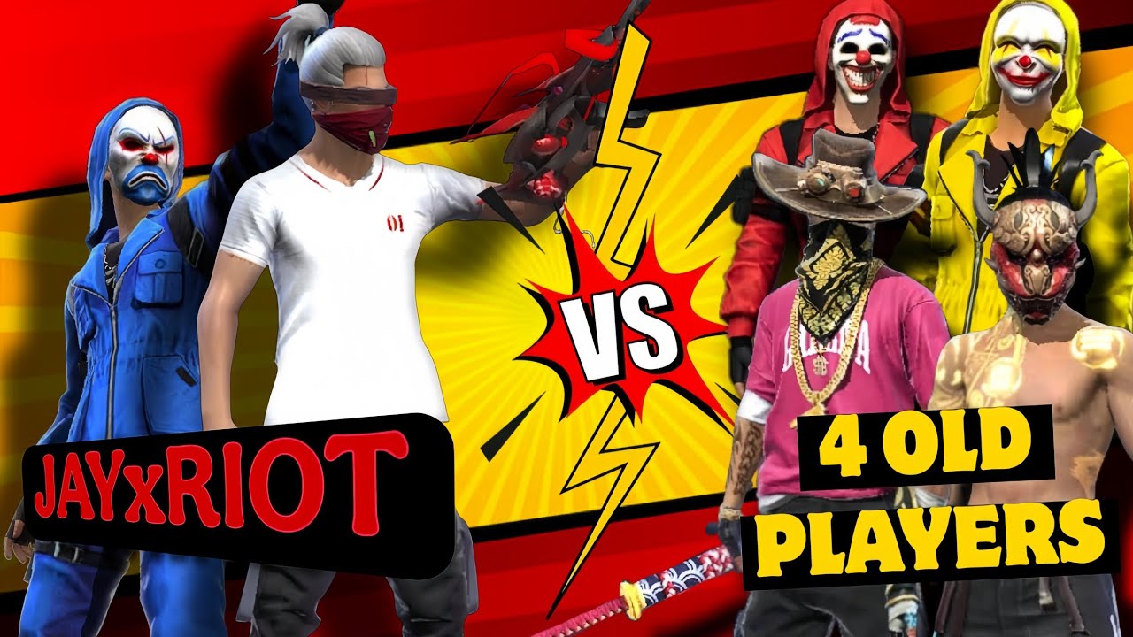 JAYxRIOT VS 4 OLD PLAYER'S 💀 2V4 WITH RIOT FF @RIOTFFOFFICIAL #trending ...
