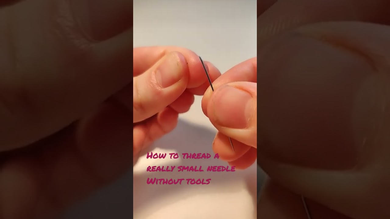 How to thread a really small needle without tools #sewing #needle # ...