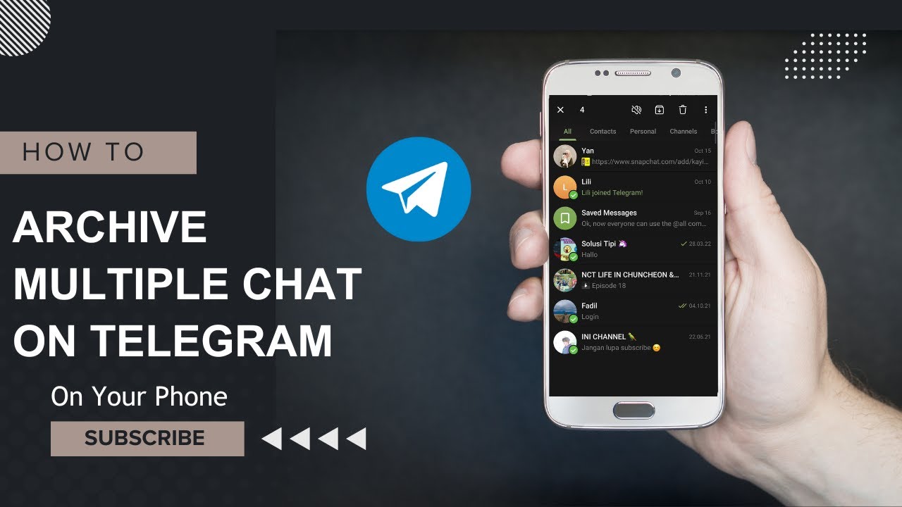 How to Archive Multiple Chat on Telegram - YouTube