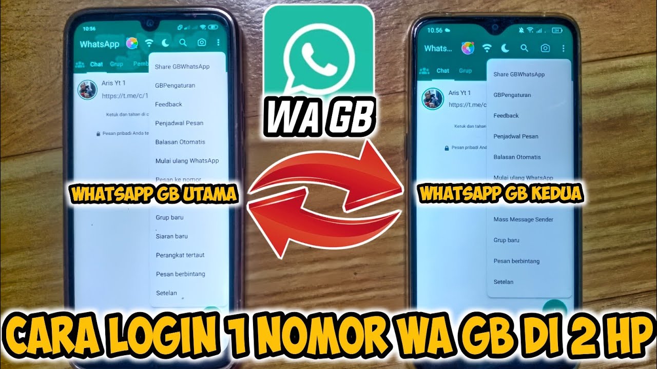 CARA LOGIN SATU NOMOR WA GB DI DUA HP - YouTube
