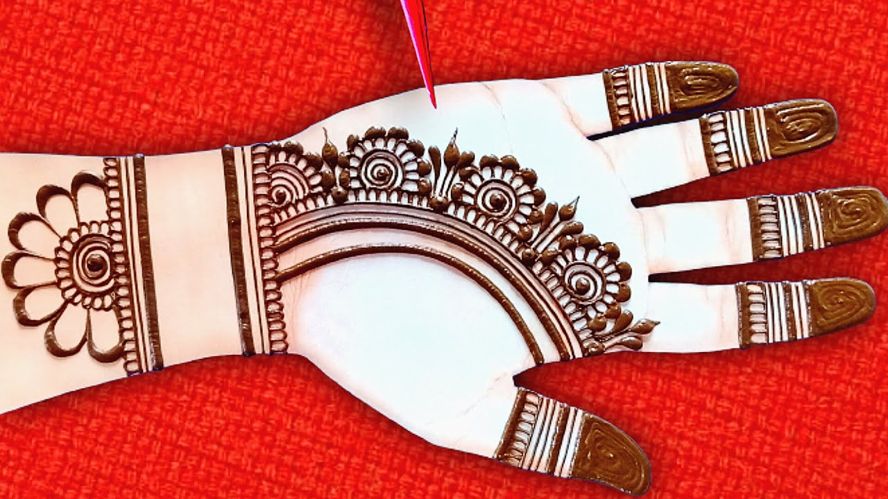 Simple Mehndi Design For Front Side Latest । Mehndi Designs For ...