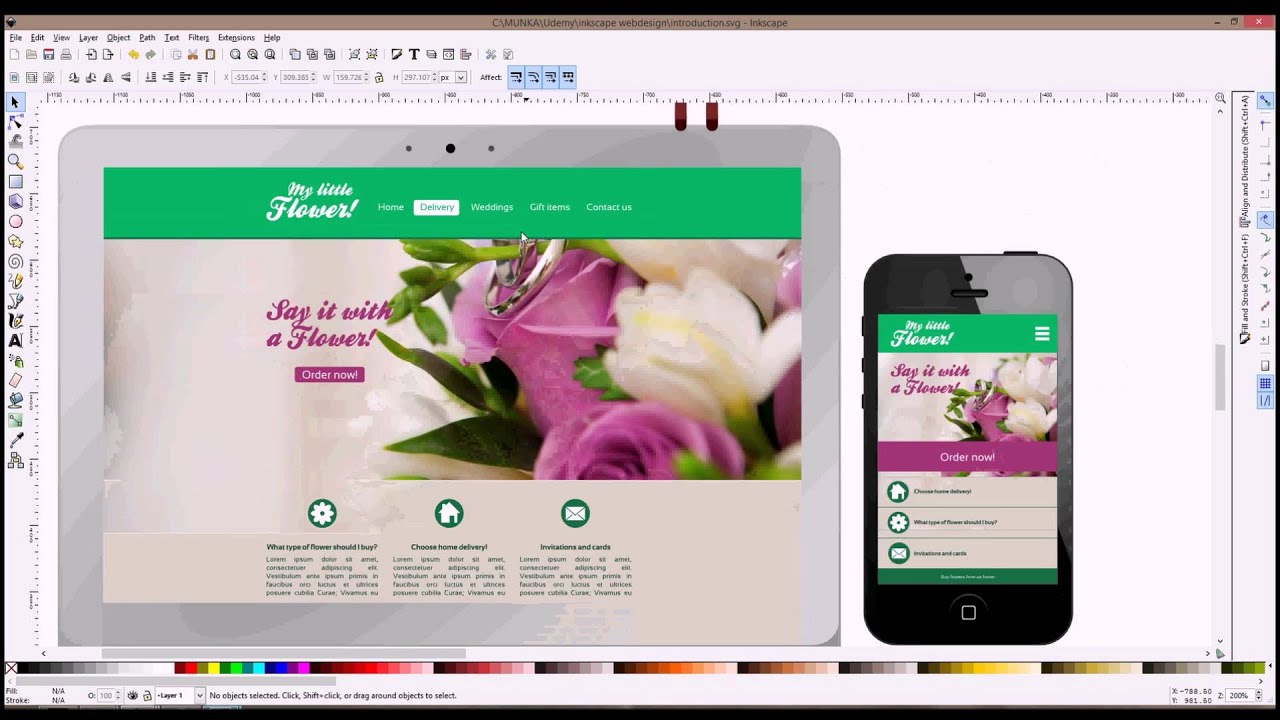 How to design websites with Inkscape? - YouTube
