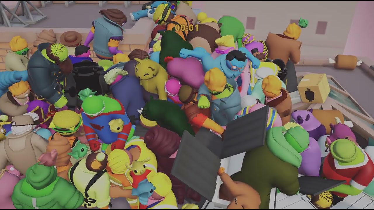 Gang Beasts: Me VS 1,000 Enemys!!!!!! - YouTube