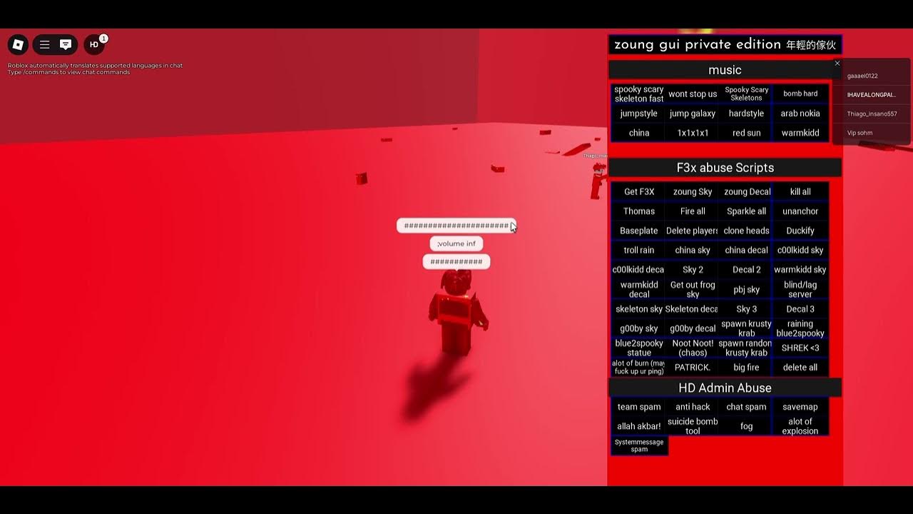zoung gui showcase (fe bypass) - YouTube