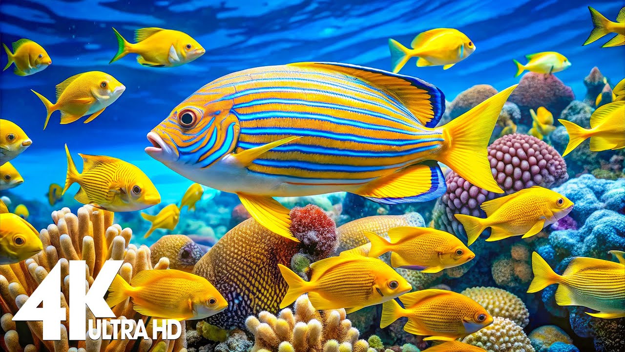 Aquarium 4k VIDEO UHD - Stunning Coral Reefs,Colorful Fish & Relaxing ...