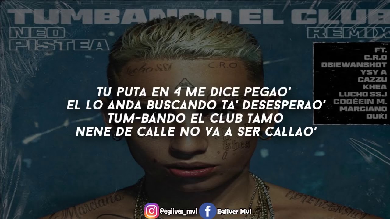 tumbando el club remix (letra) - YouTube