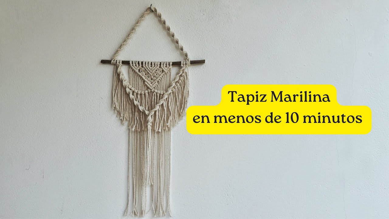 Tapiz de macramé de nudos básicos en menos de 10 minutos - YouTube