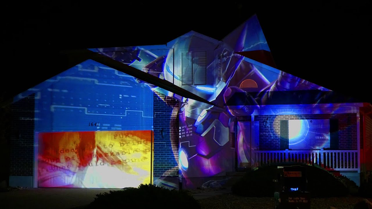 2021 Halloween House Projection Mapping Display Live - YouTube