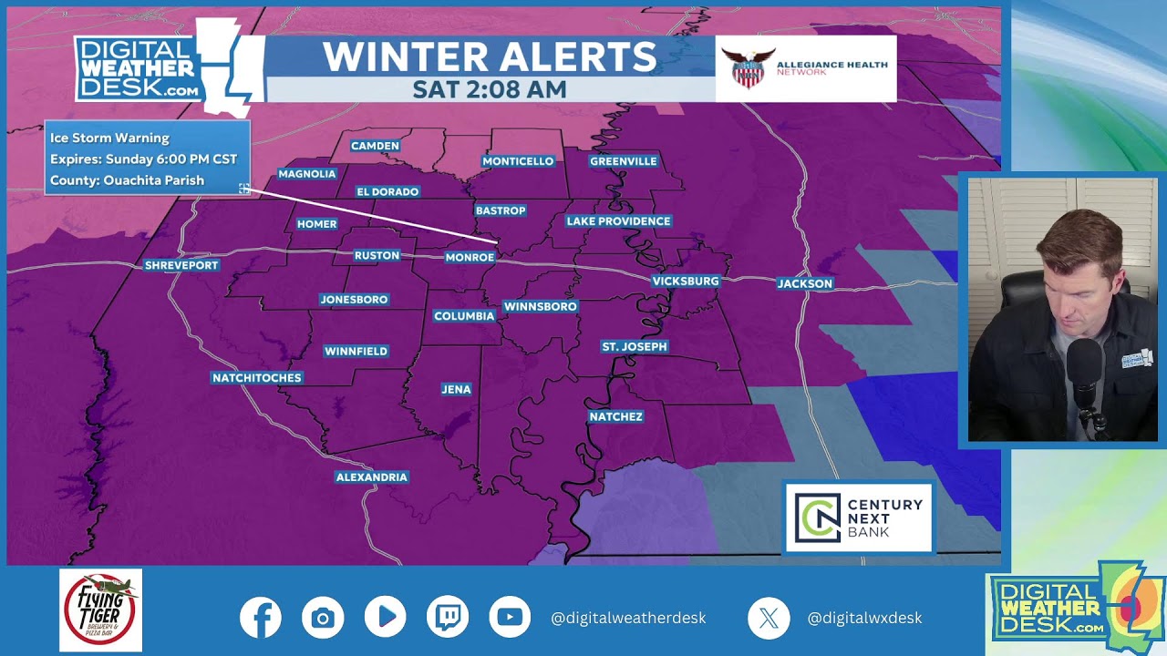 The Digital Weather Desk: 2AM (Saturday, 1/24/2026) - YouTube