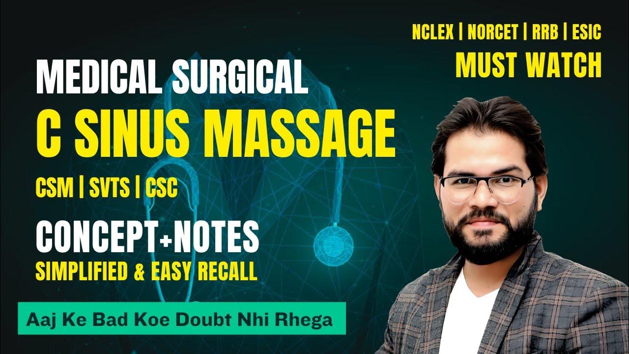 Carotid Sinus Massage Supra Ventricular Tachycardias Csm Youtube