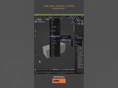 Blender Tip Unlink Linked Duplicate | AR3Designs Daily Blender 3D Tips - YouTube