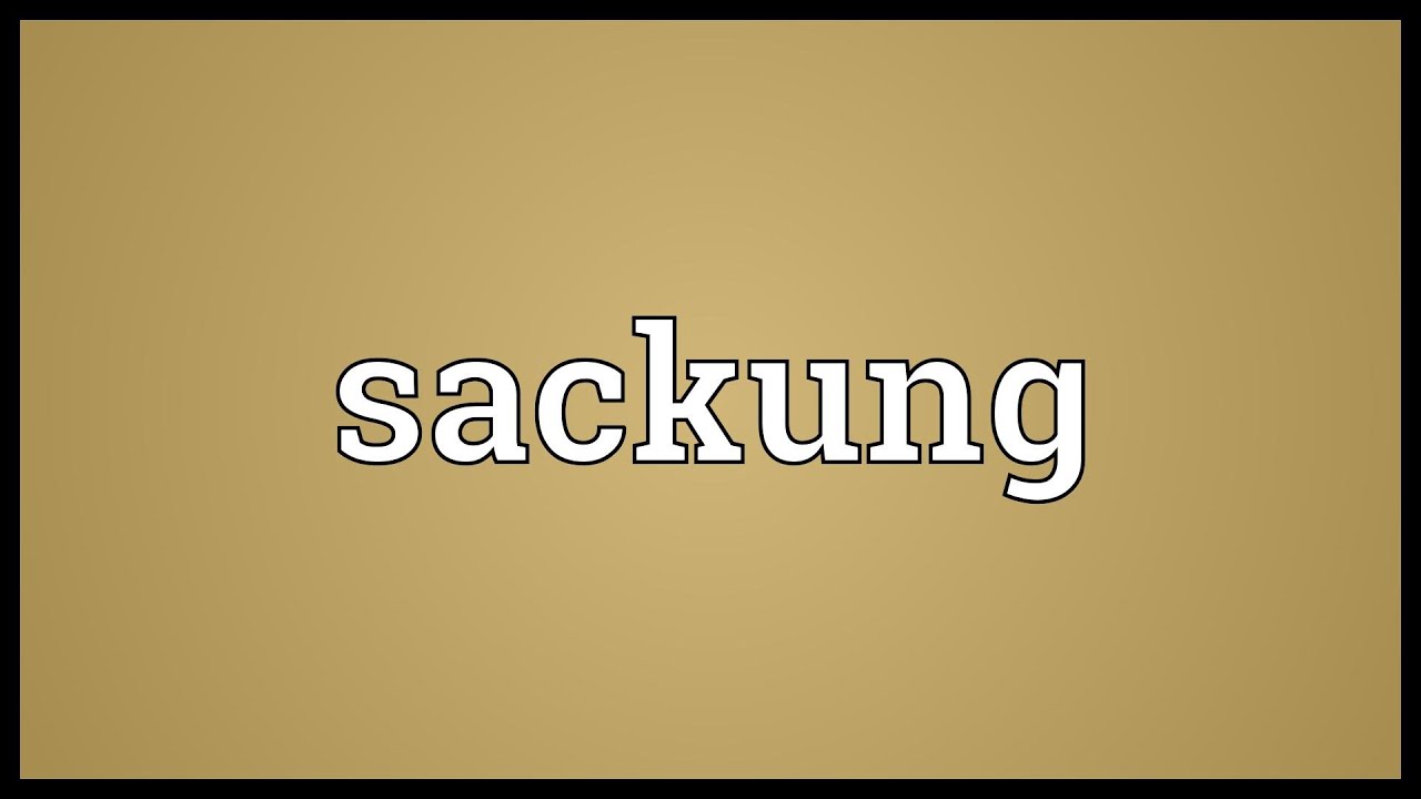 Sackung Meaning - YouTube