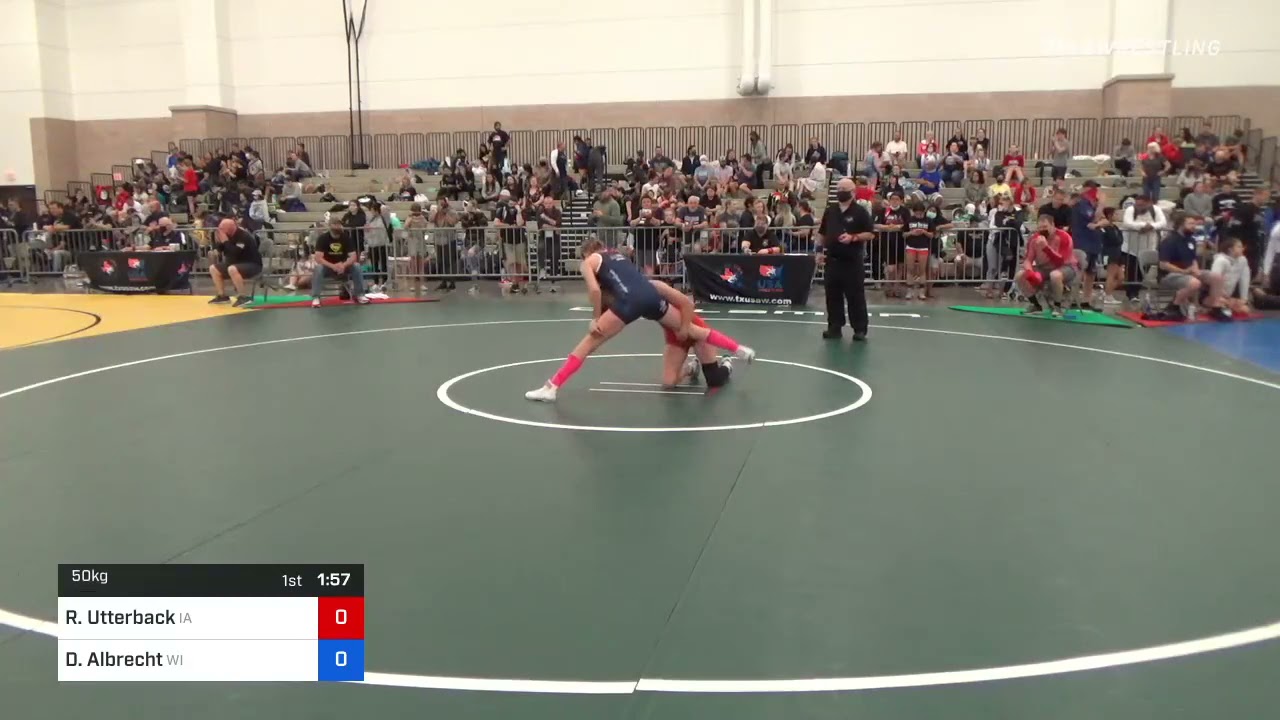50 Kg Round Of 16 - Reanah Utterback, IA Vs Devlynn Albrecht, WI - YouTube