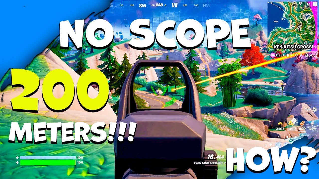 Fortnite No Scope Kill 200 Meters!!! HOW??? - YouTube