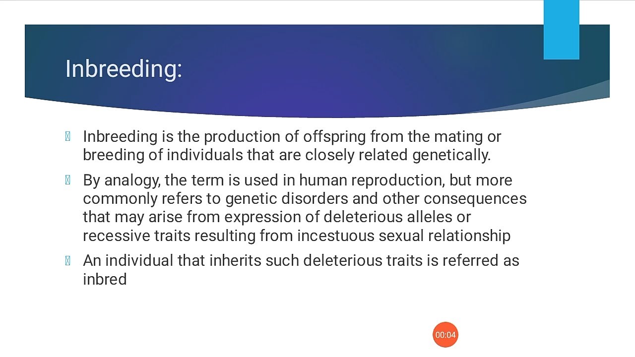 Inbreeding | Inbreeding depression | Culling | Uses of inbreeding ...