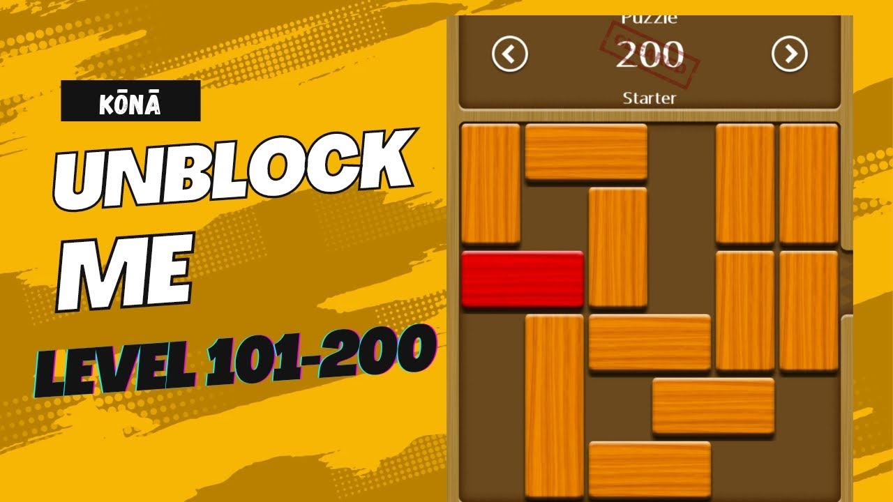 UNBLOCK ME | Level 101-200 | KONA - YouTube