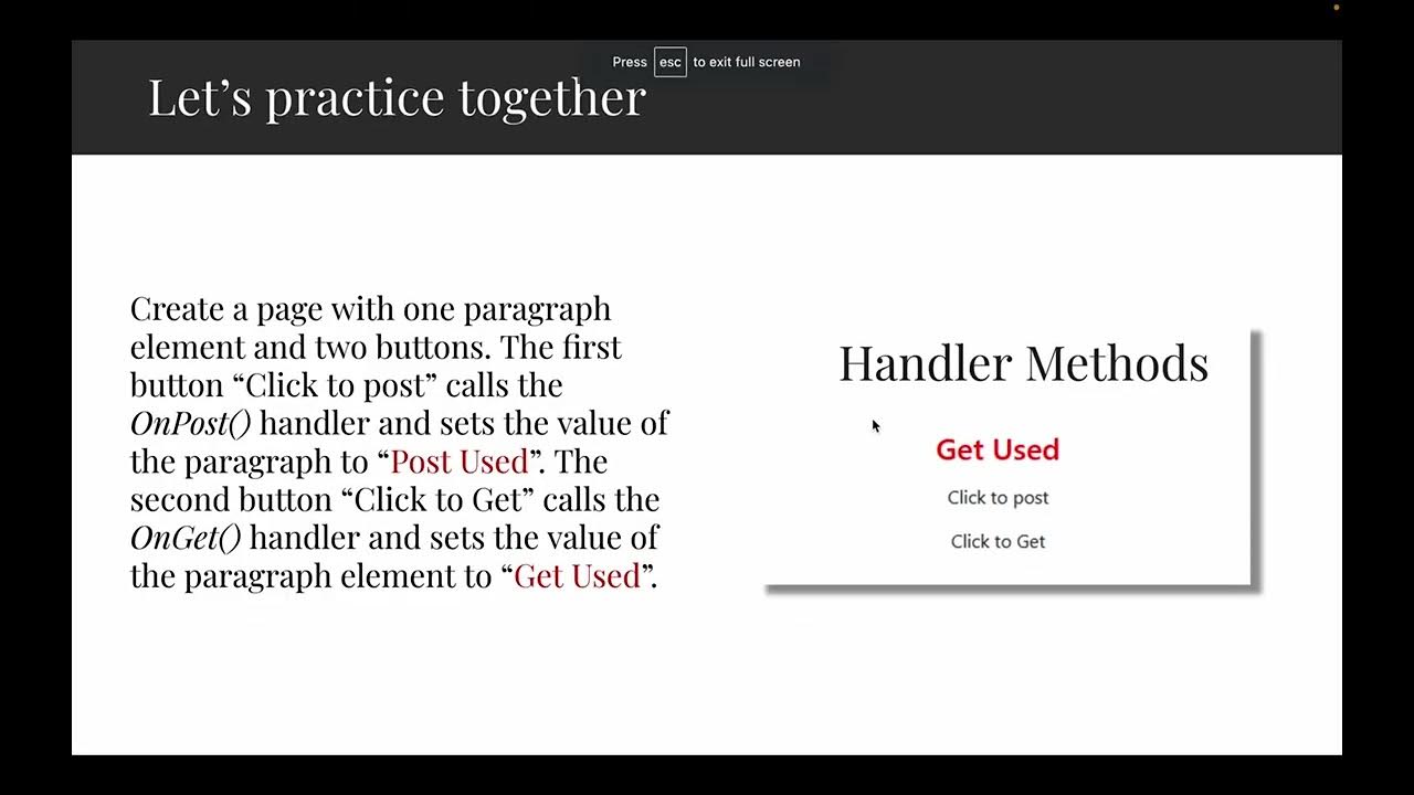Revision Lab4 (Handler Methods) - YouTube