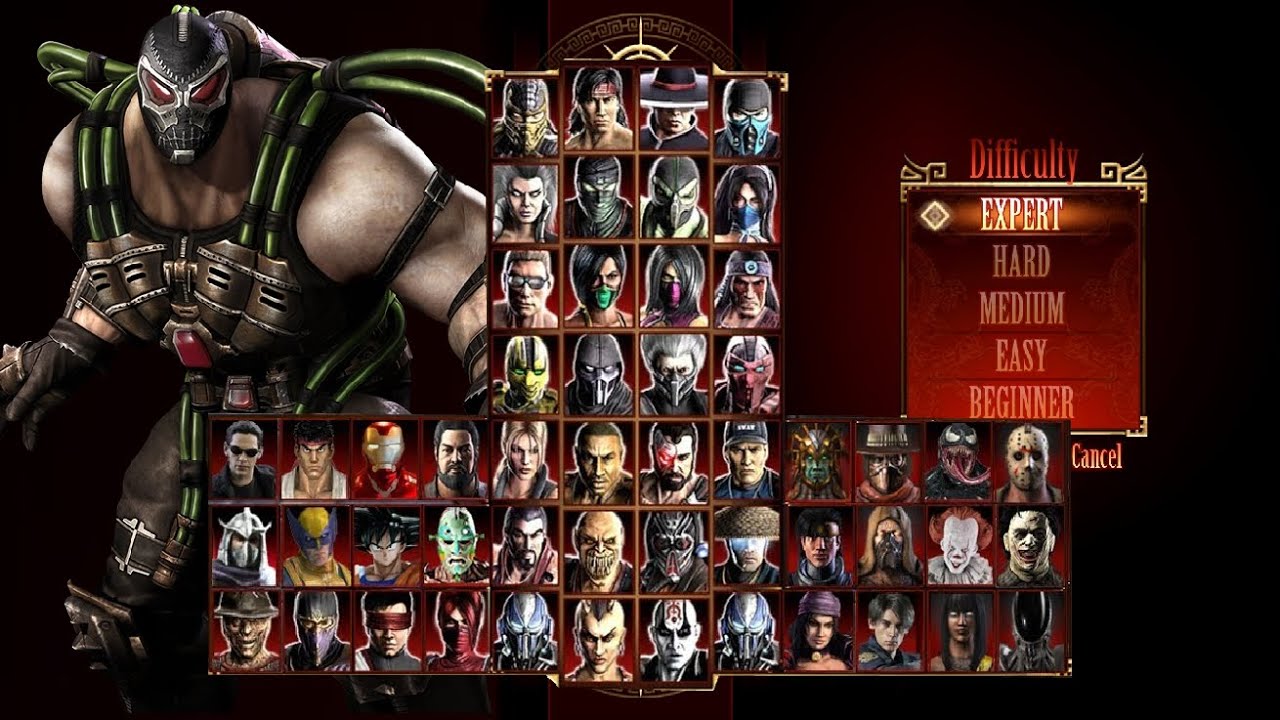 Mortal Kombat 9 - BANE DC MOD - Expert Arcade Ladder - Gameplay ...