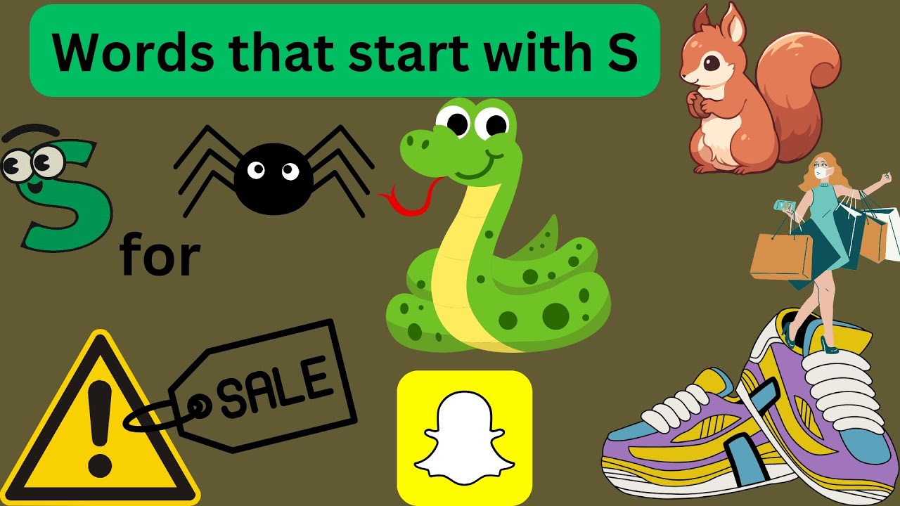 S | s for | Letter S | S for words | s words | letter s for | kids ...