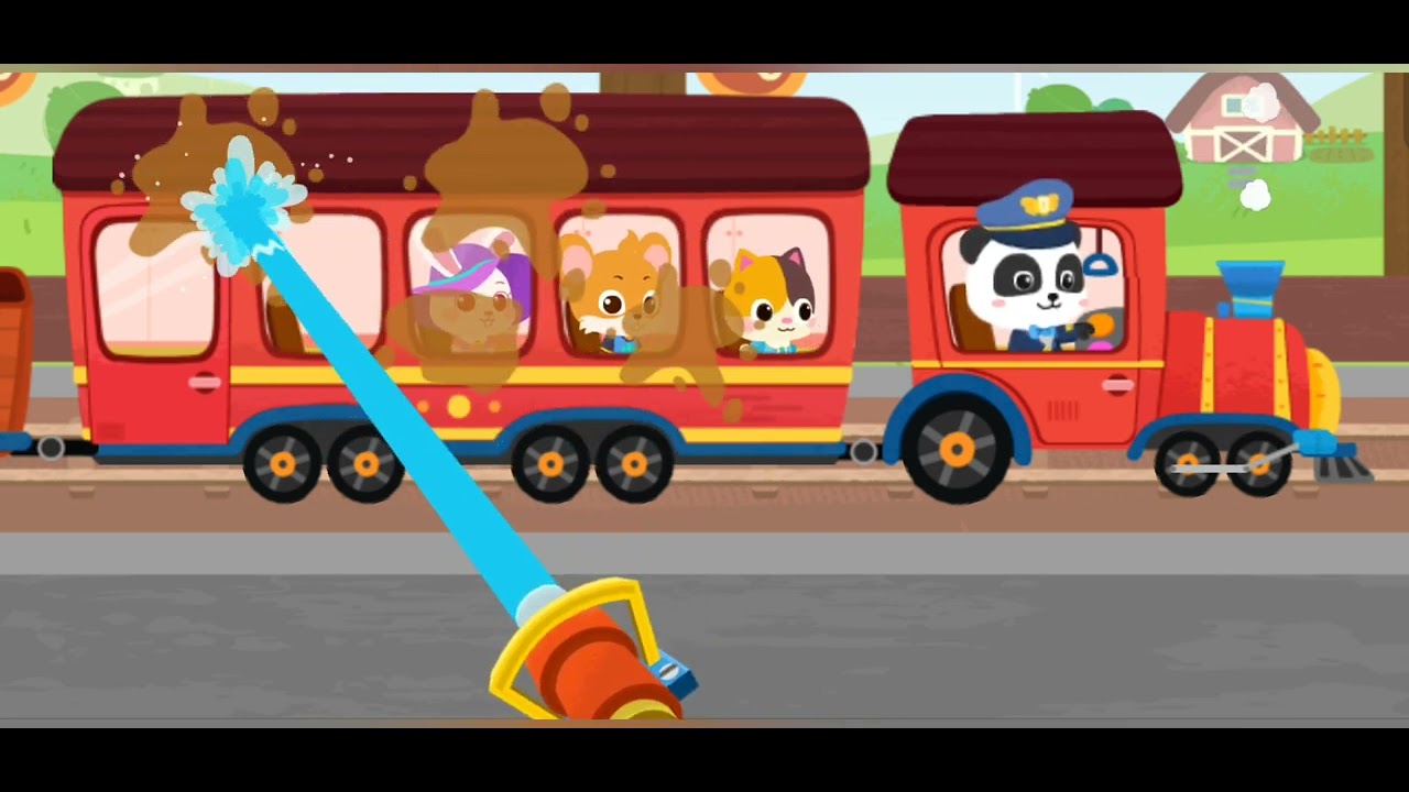 Little Panda Train/Baby Bus Train/Kiki And Miumiu/Kids Cartoon - YouTube