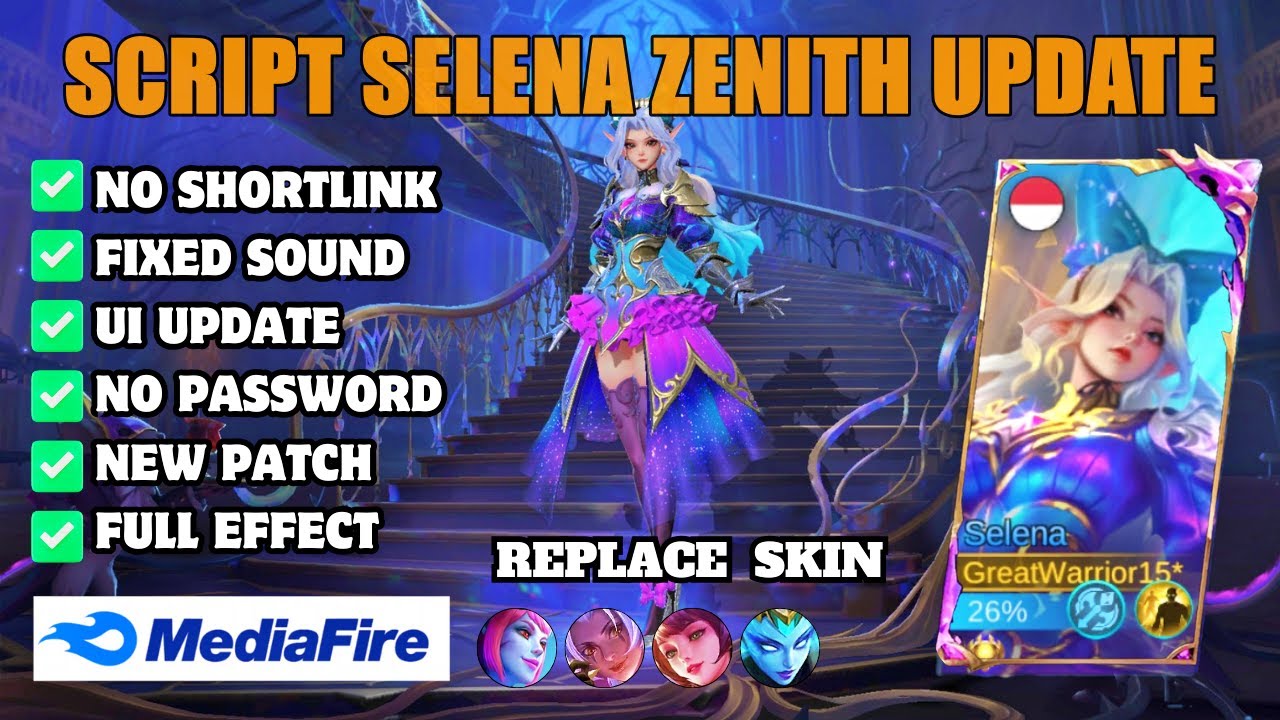 Update! NEW Script Skin Selena Zenith No Password Full Effect Voice ...