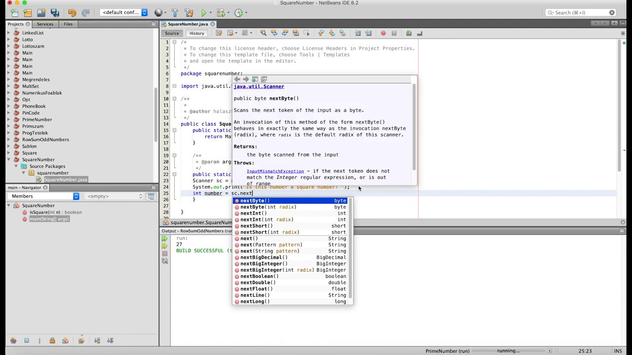 How To Write A Simple Java Program In Netbeans Using Function Square 2819