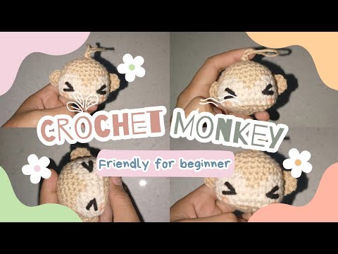 tutorial amigurumi crochet monyet | friendly for beginner - YouTube