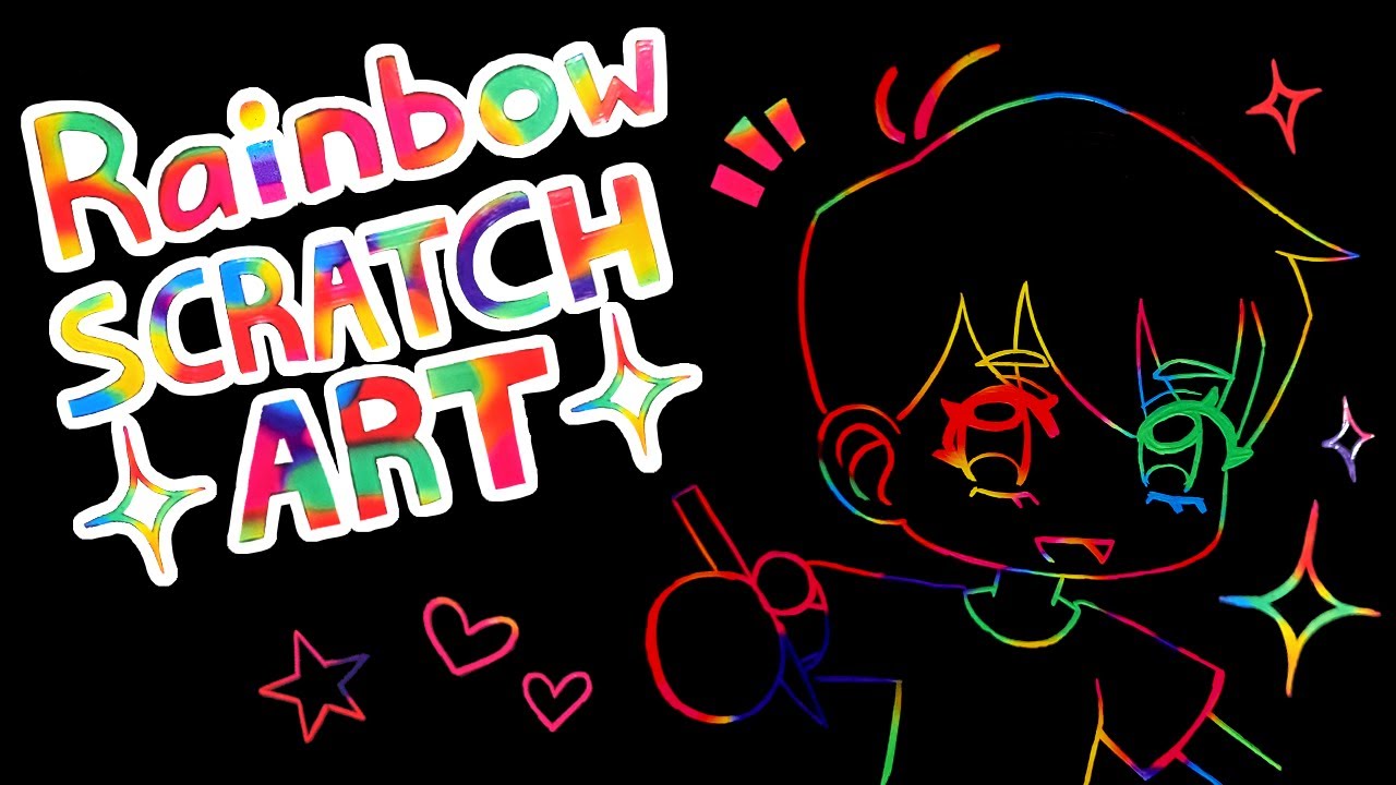 Making RAINBOW Scratch Art - YouTube