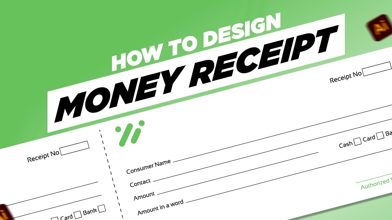 How to Make Money Receipt Design in Illustrator | Learn with Inspired ...