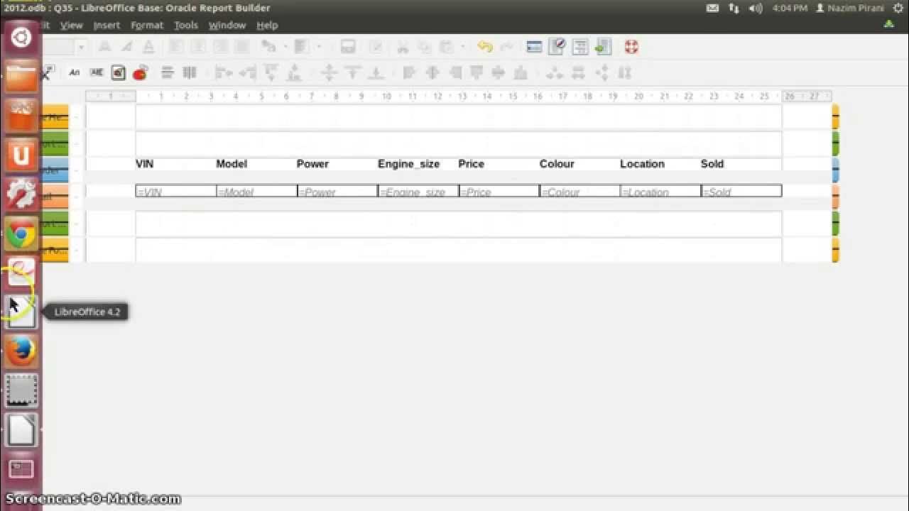 Libreoffice Base Report Part 1 - YouTube