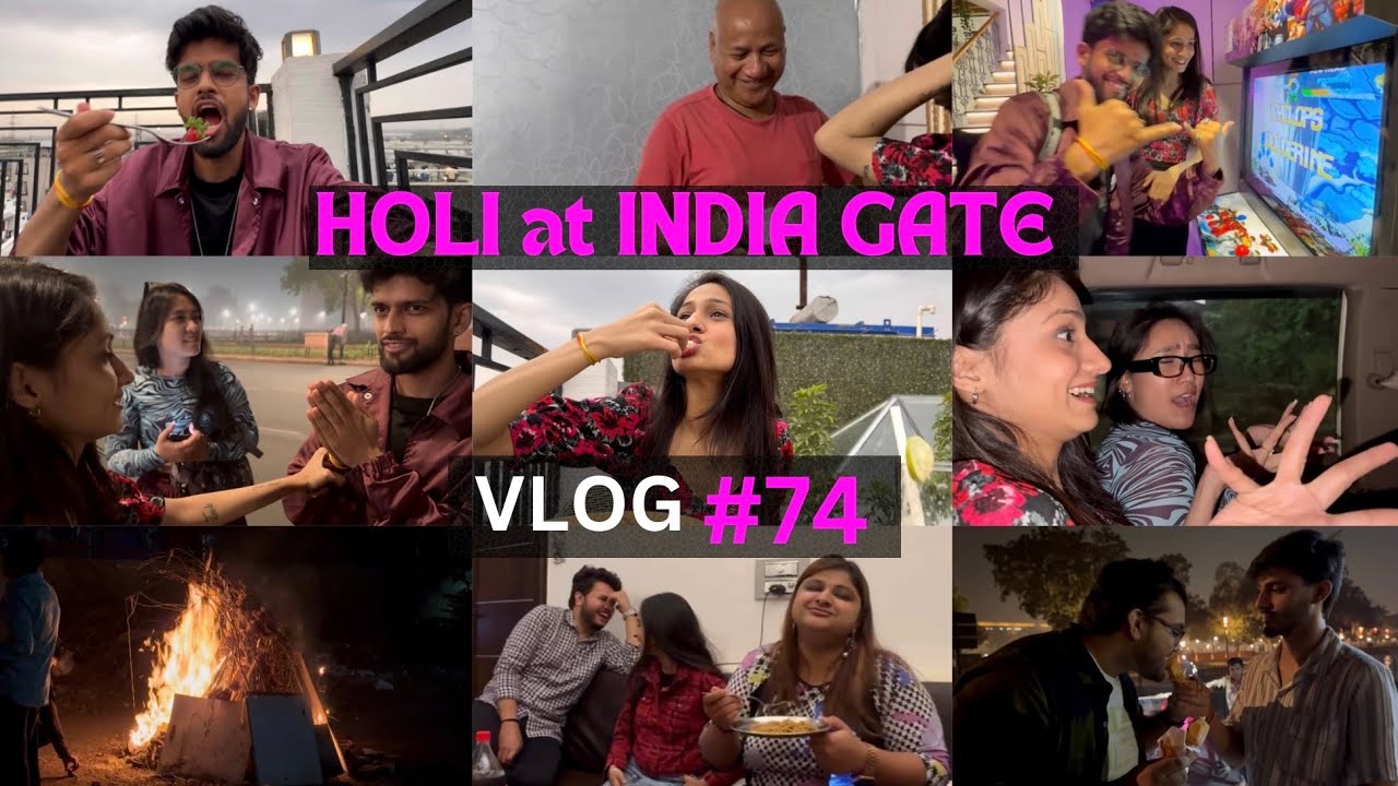 Holi at INDIA GATE 🥳 | VLOG #74 - YouTube