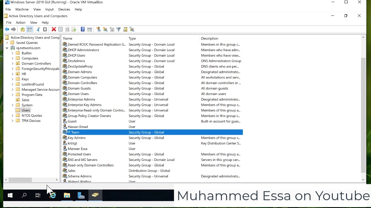 57 Microsoft Windows Server 2019 | Active Directory Security Group ...