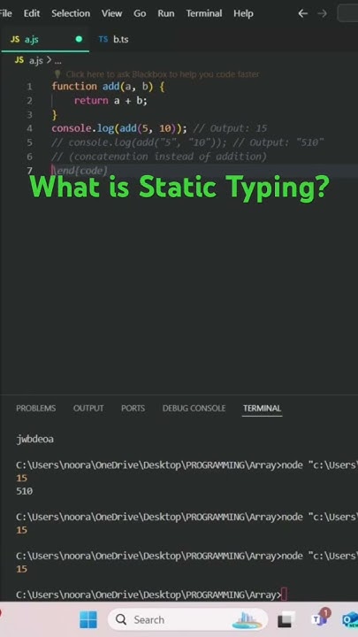 What Is Static Typing Coding Javascript Tutorial Types Opensource Typescript Static Youtube