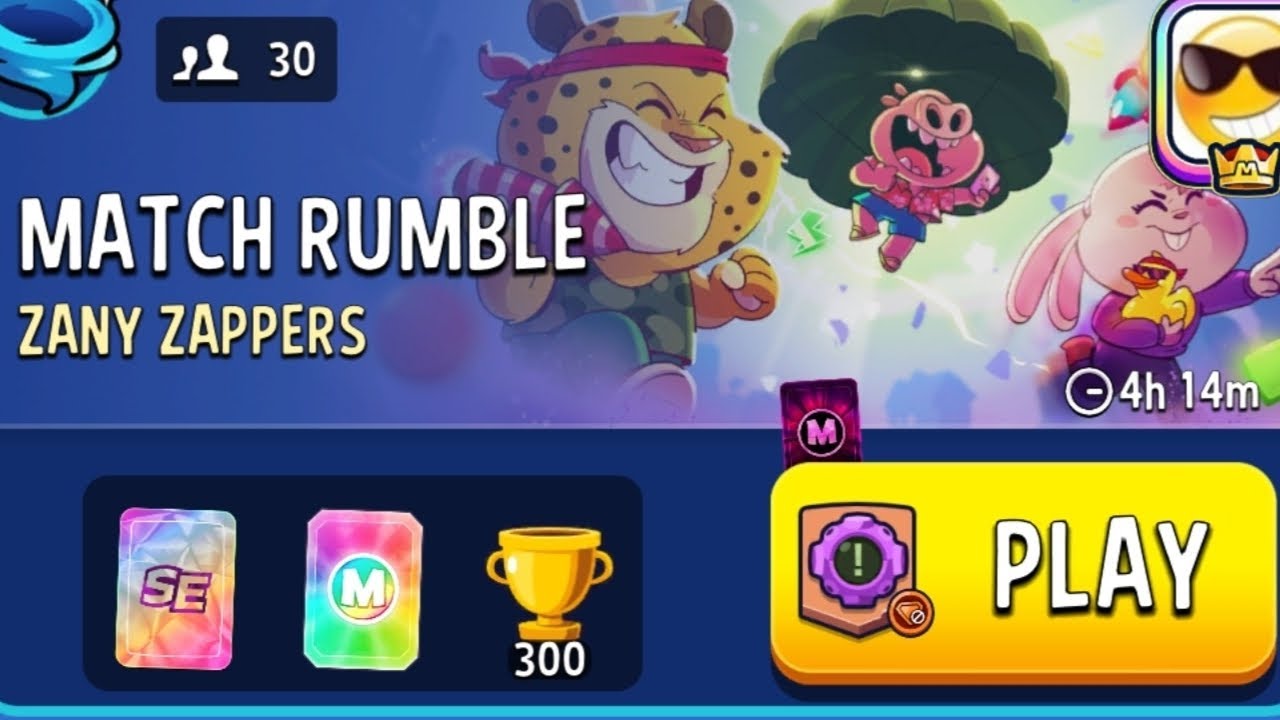 Match Rumble 30 Players Zany Zpappers + 5 Color | Match Masters - YouTube