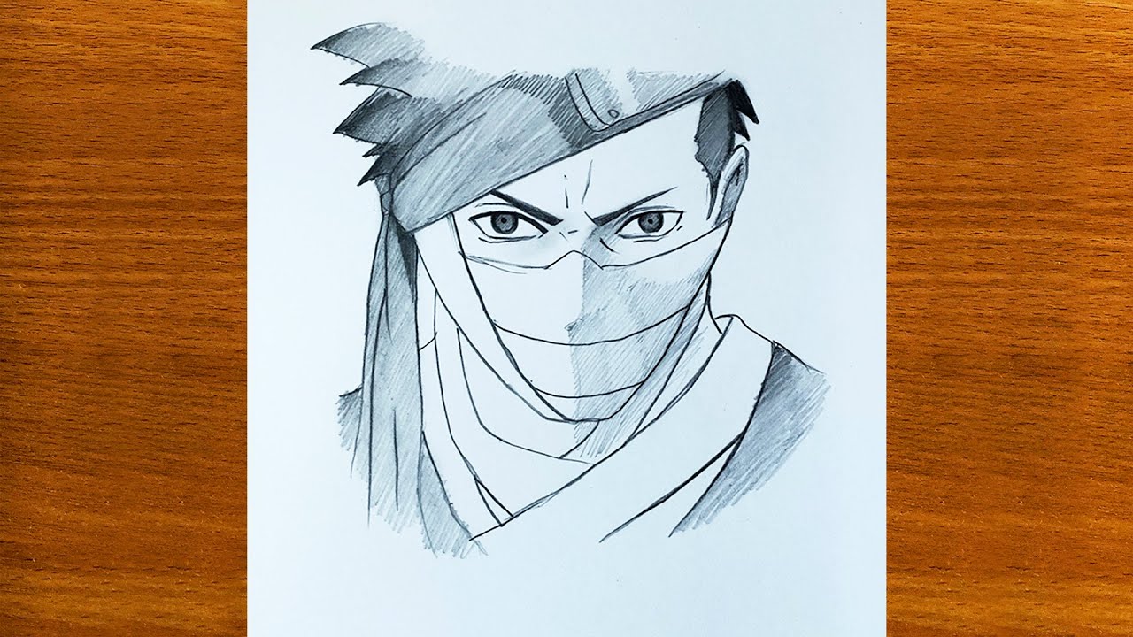 How to draw Zabuza | Easy anime drawing | Pencil sketch for beginners ...