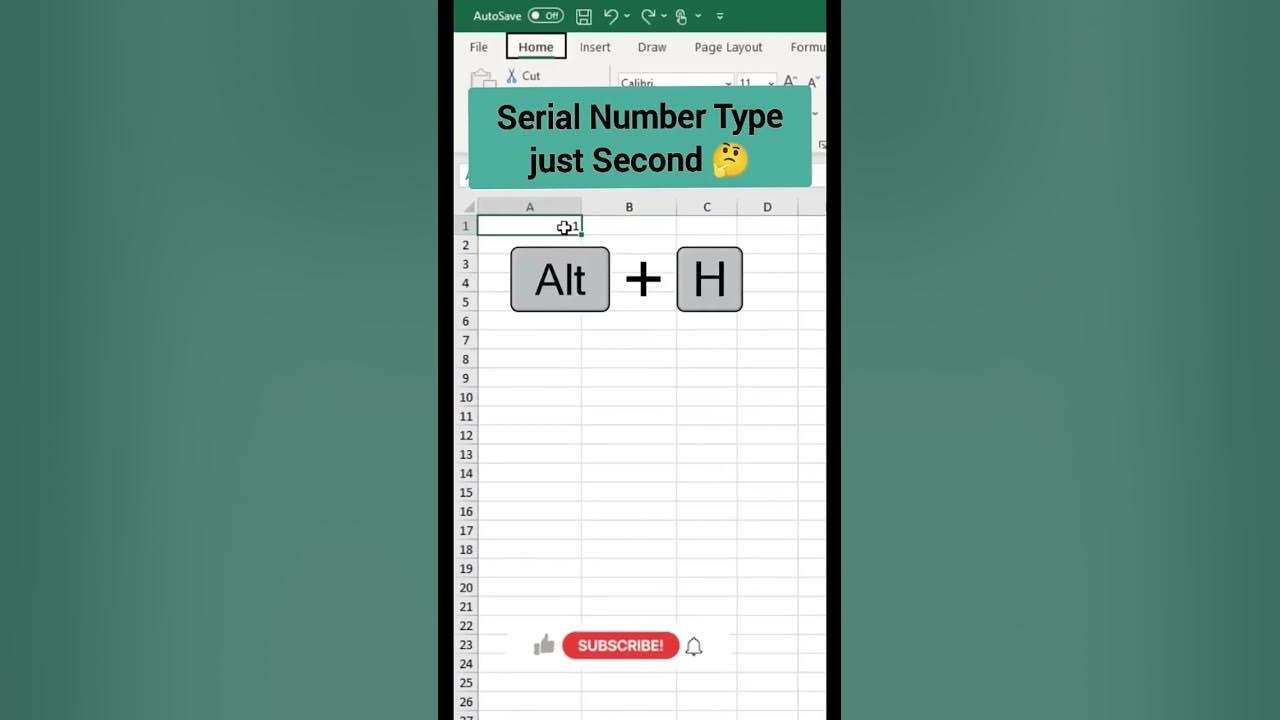 Ms Excel Serial Type just second #exceltech #excel #excelworld #excelgyan #excelgroup #excelize ...