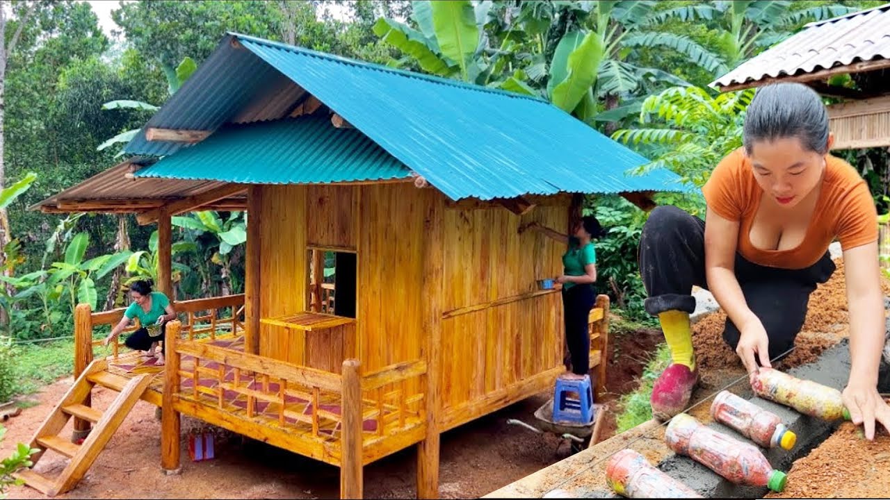 120 Days: Start To Finish Alone BUILD LOG CABIN - Build Wooden House ...