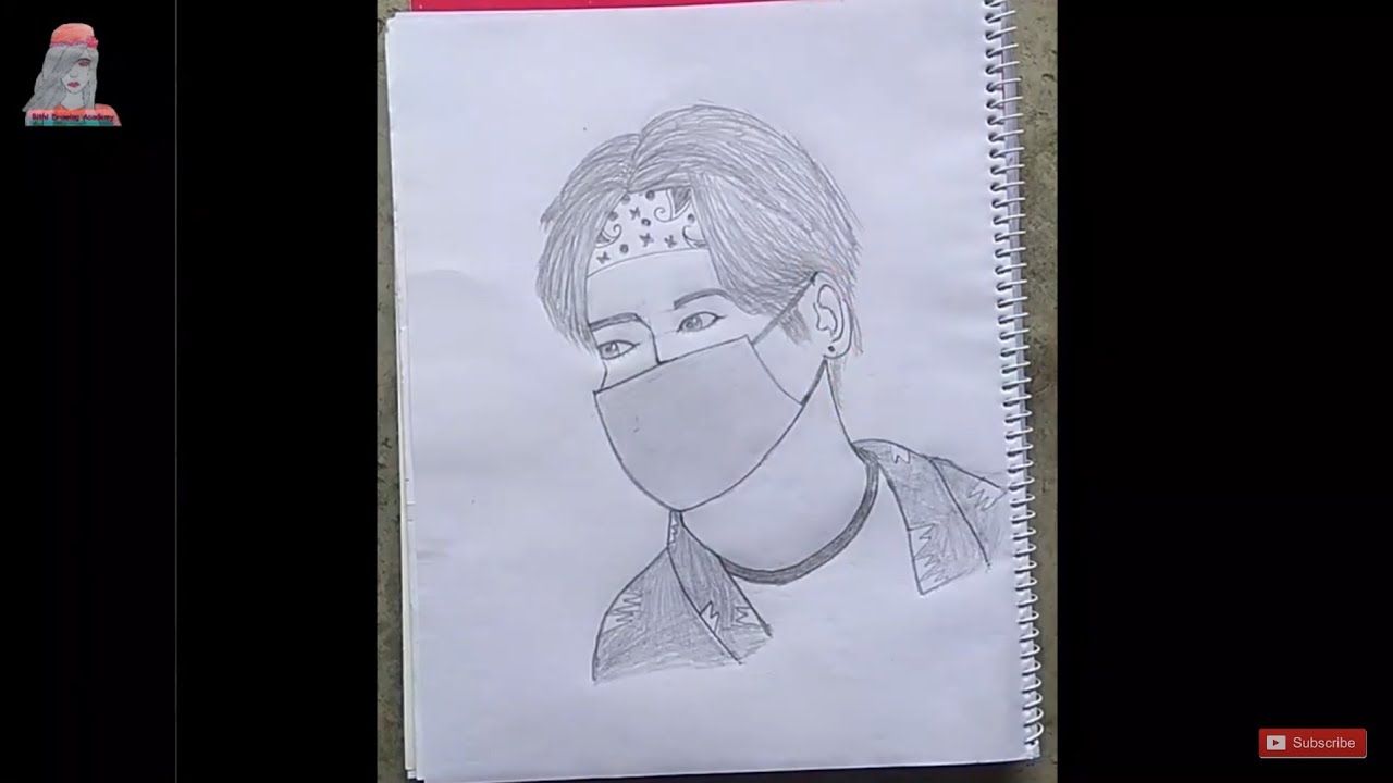Use a mask to protect against corona virus/How to draw BTS Kpop for ...