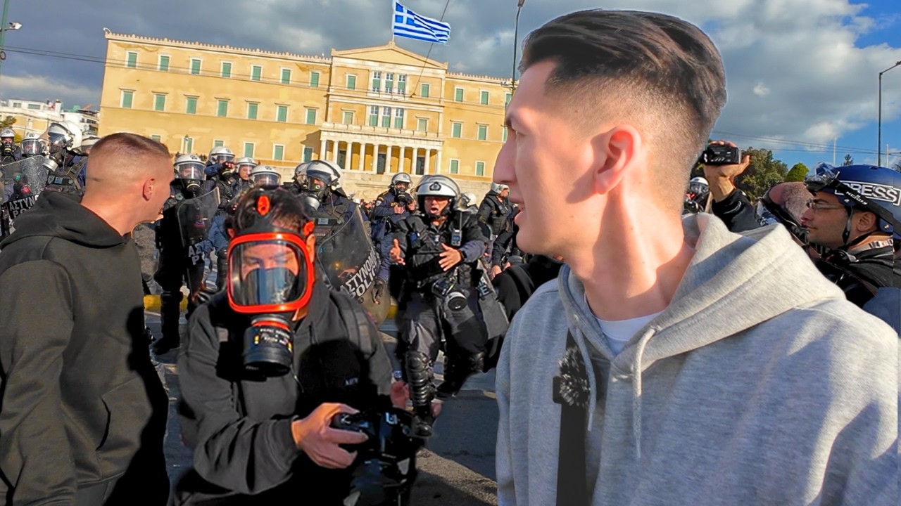Inside Athens: Tempi Train Crash Protest 🇬🇷 - YouTube