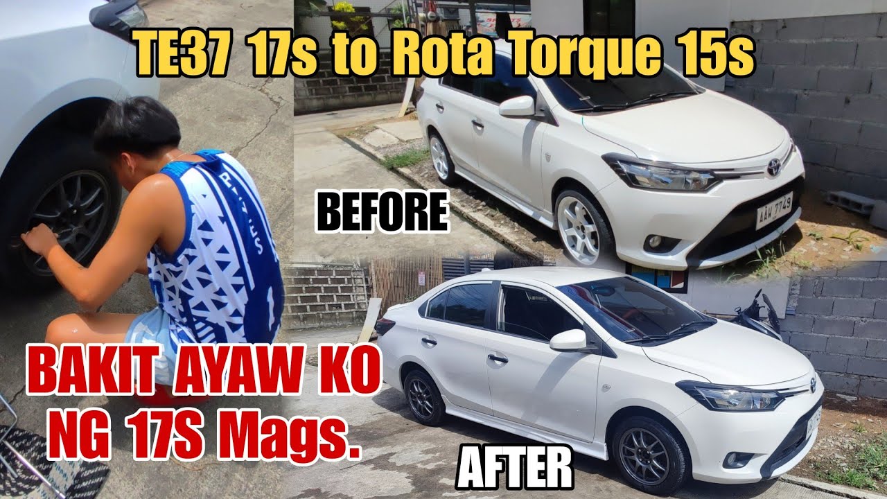 Toyota Vios 2014 Mags Swapping TE37 to Rota Torque #viralvideo # ...