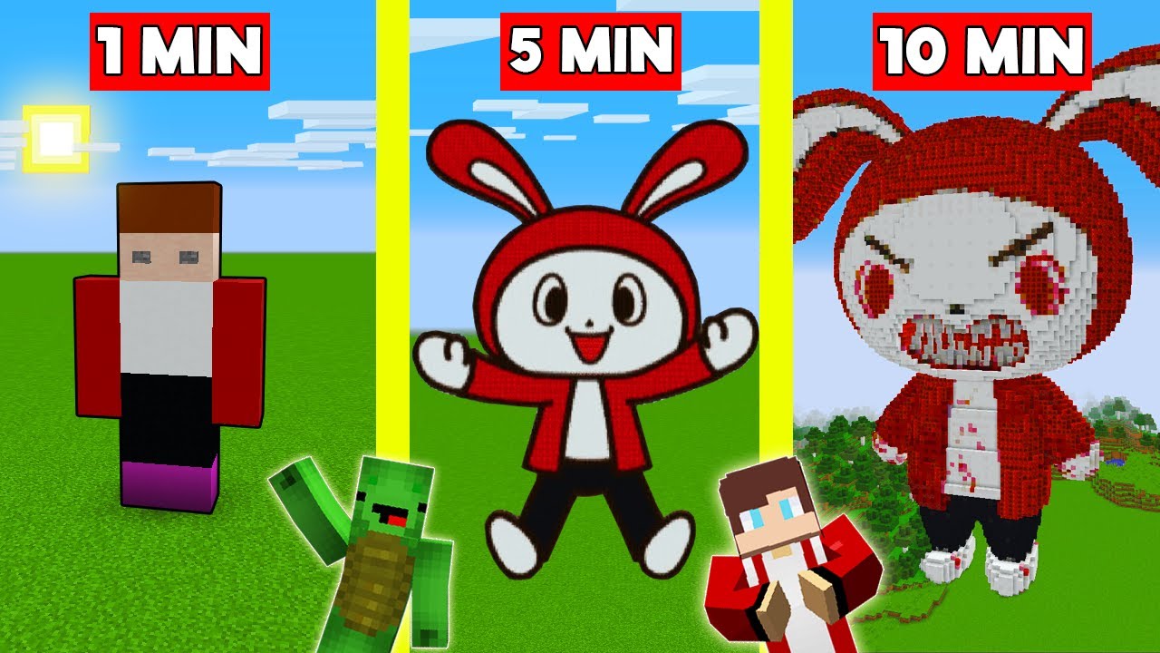 JJ STATUE Build Battle In Minecraft - NOOB VS PRO CHALLENGE - Maizen ...