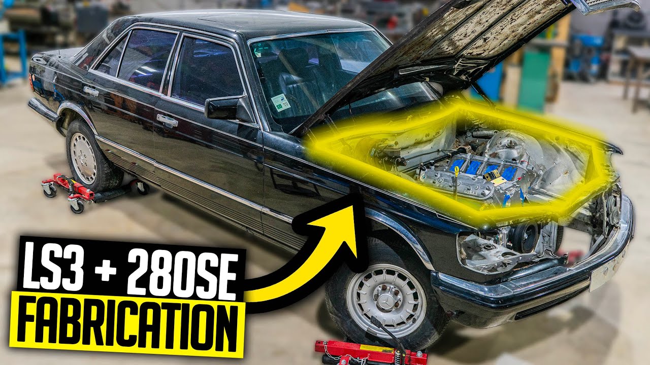 Custom LS3 Motor Mounts for the 6.2L Swapped Mercedes - 208se V8 Swap ...